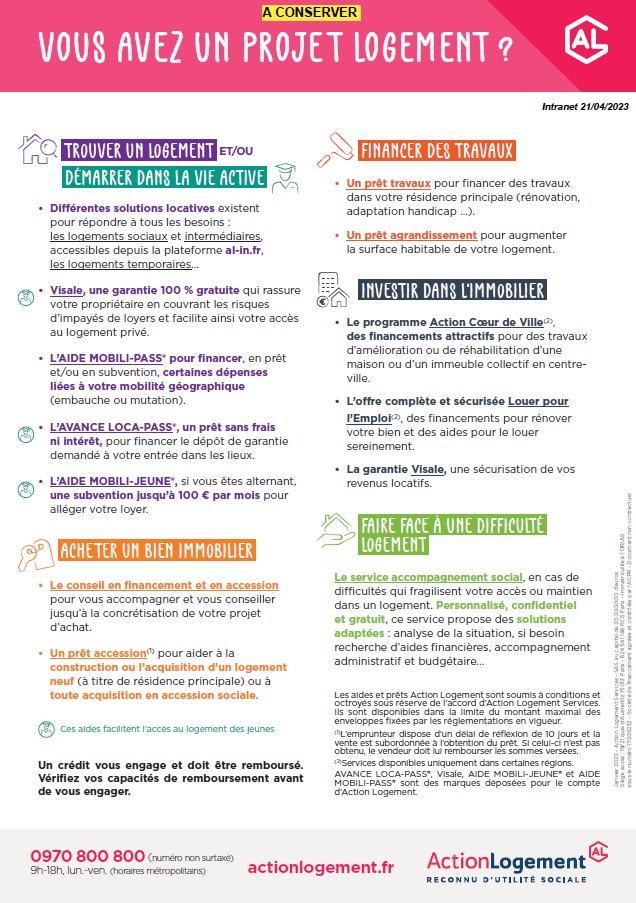 24/04/2023: Trouvez votre projet logement avec Action logement